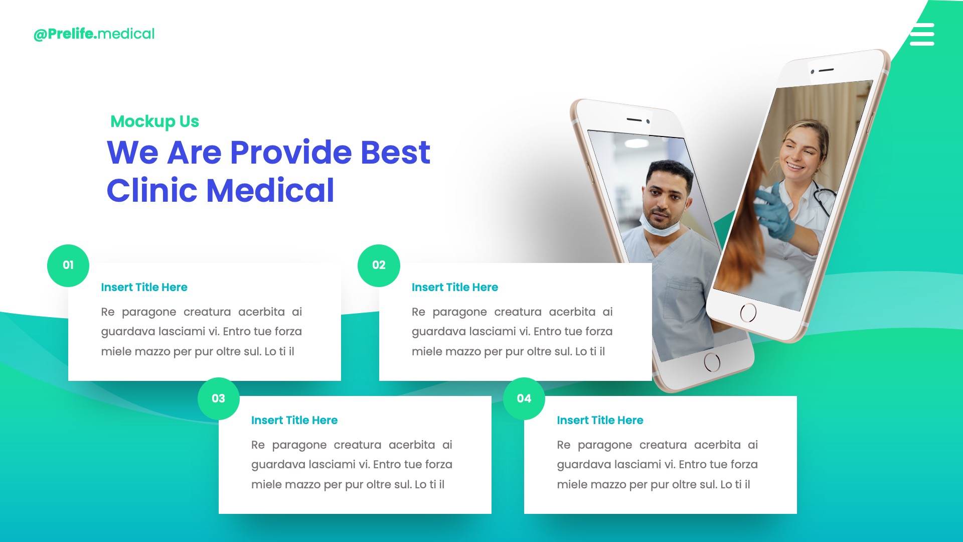 Prelife - Medical & Healthcare Keynote Template, Presentation Templates