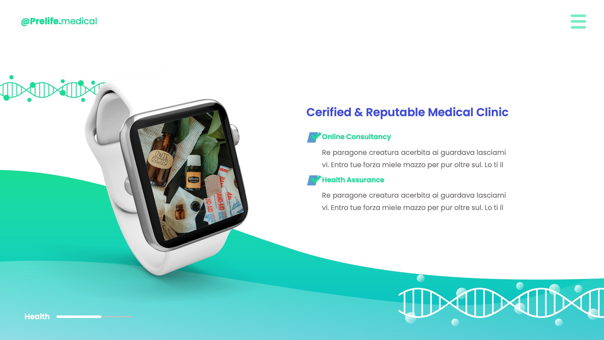 Prelife - Medical & Healthcare Keynote Template, Presentation Templates