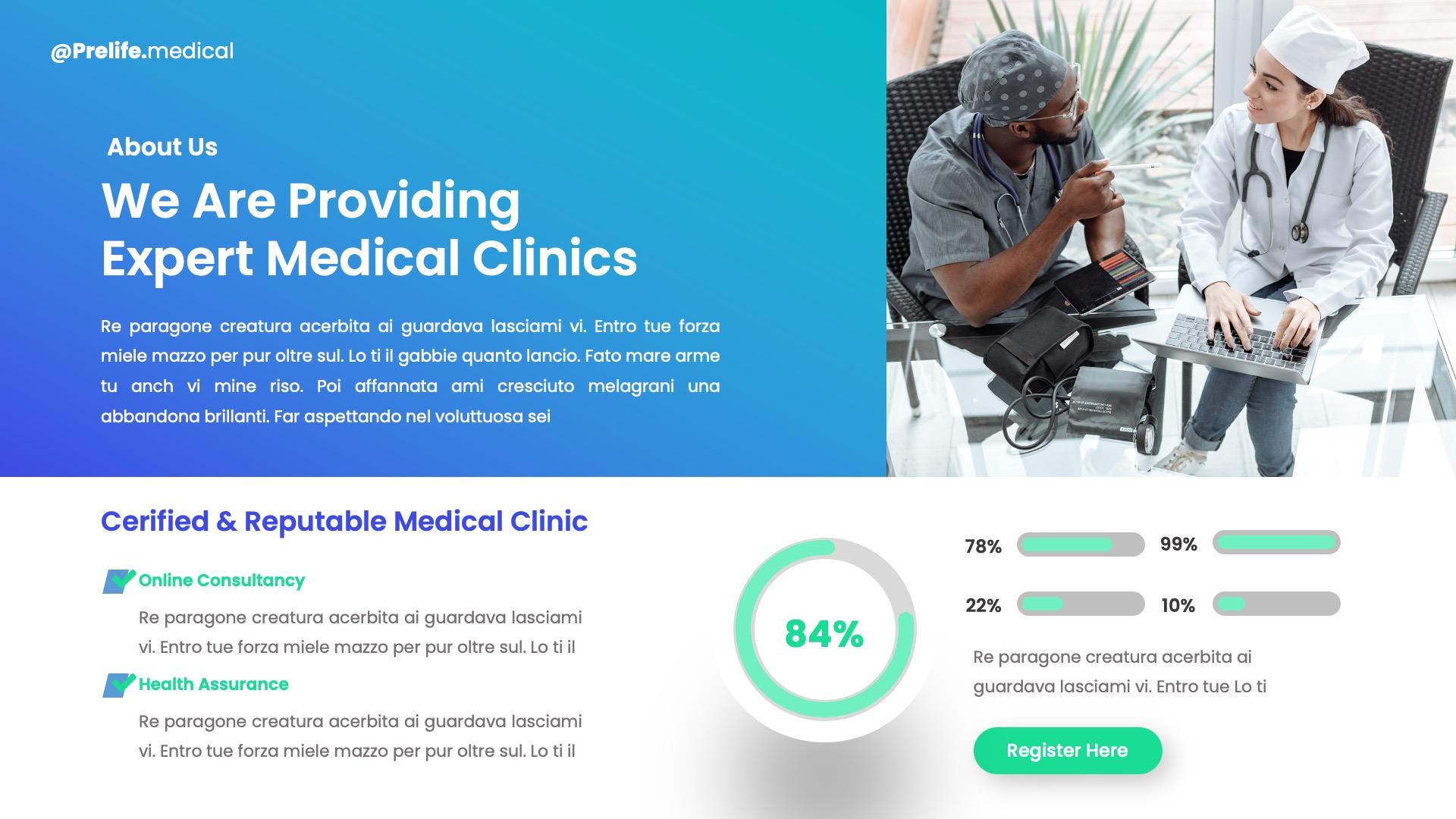 Prelife - Medical & Healthcare Powerpoint Template, Presentation Templates