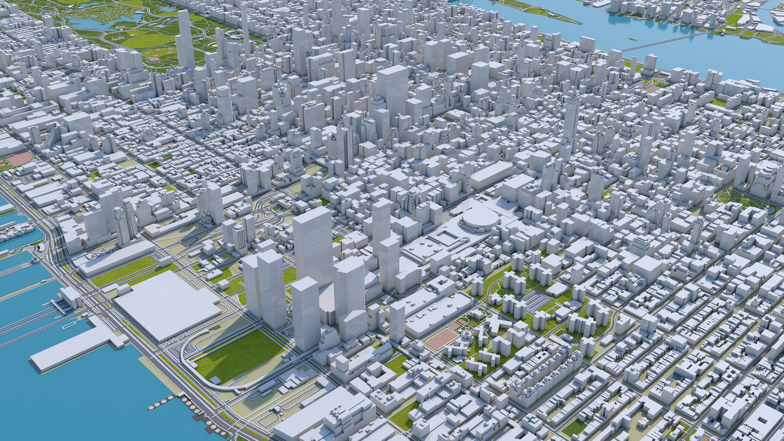 Manhattan City 3D Model New York USA 40km by TurboCG | 3DOcean