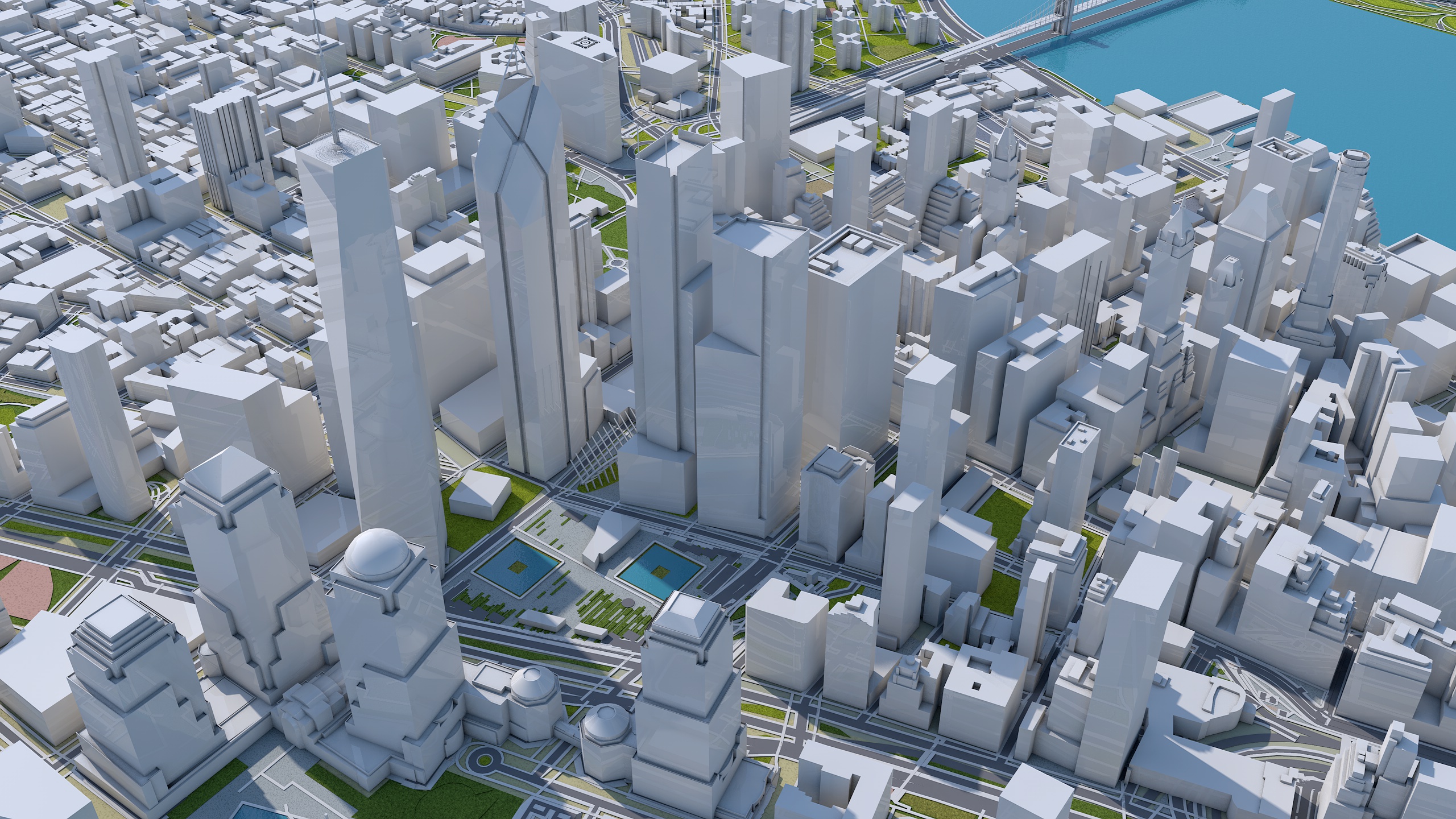 Manhattan City 3D Model New York USA 40km by TurboCG | 3DOcean