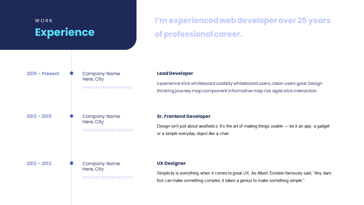 JSON - Keynote CV Resume Portfolio for UX Designer & Developer ...