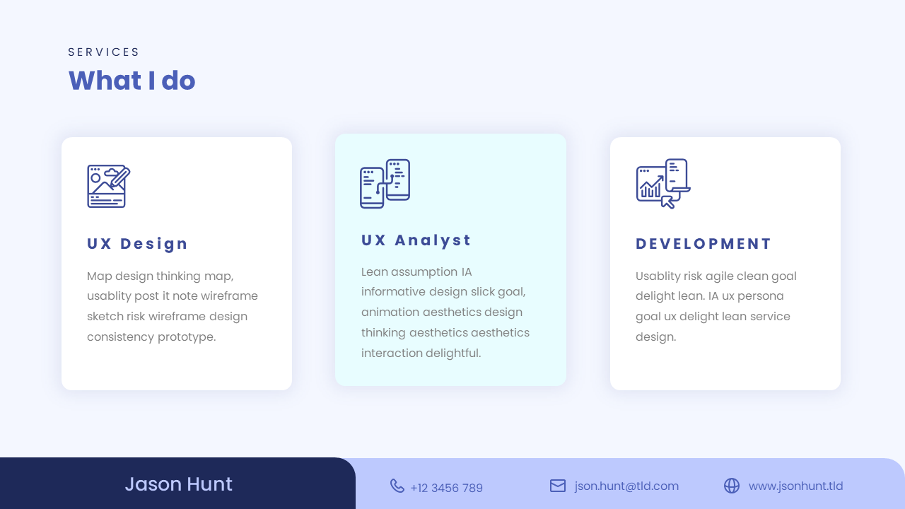JSON - Keynote CV Resume Portfolio for UX Designer & Developer ...