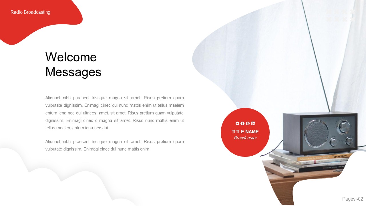 Radio Broadcasting Powerpoint Template Presentation, Presentation Templates