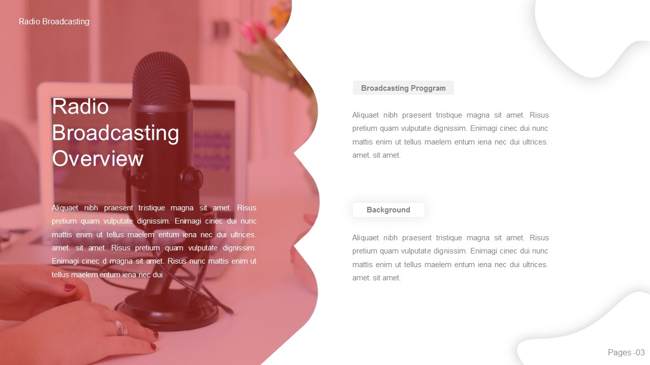Radio Broadcasting Powerpoint Template Presentation, Presentation Templates
