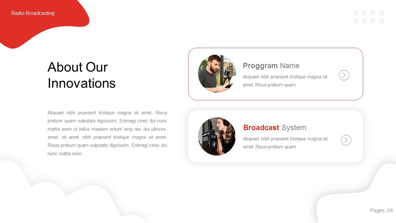 Radio Broadcasting Powerpoint Template Presentation, Presentation Templates