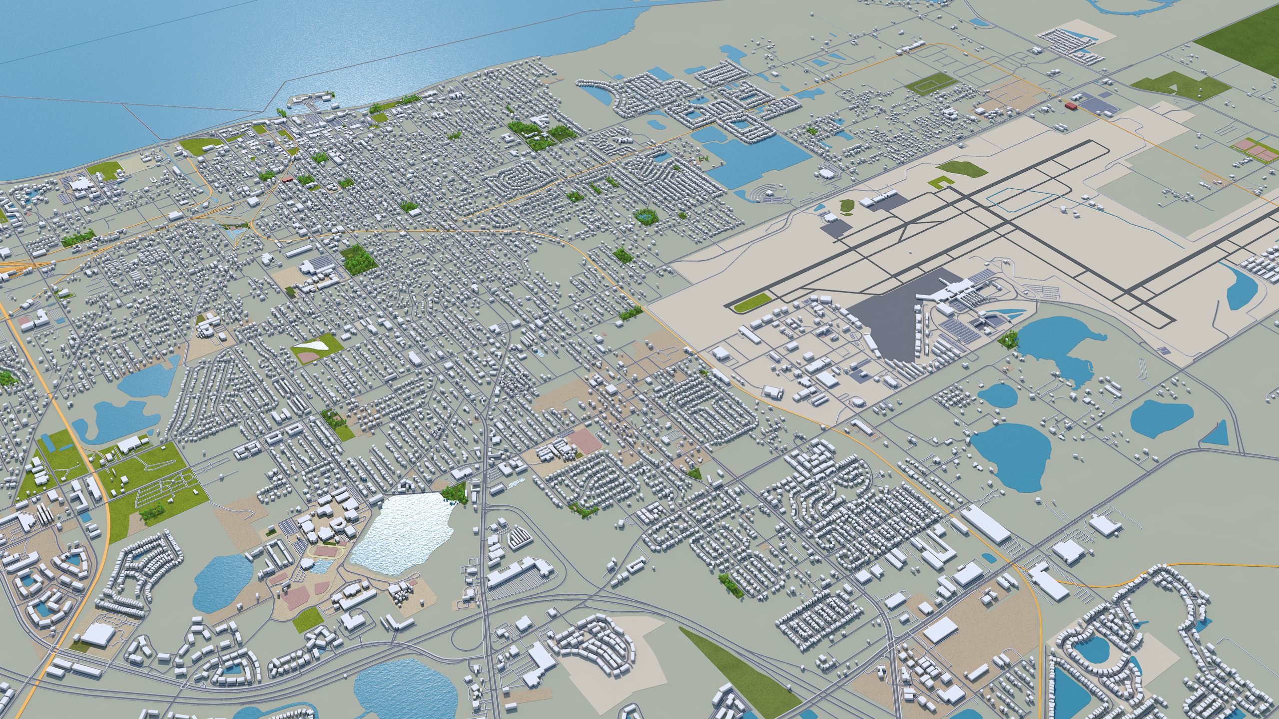 Orlando city florida 3d model 80Km by TurboCG | 3DOcean
