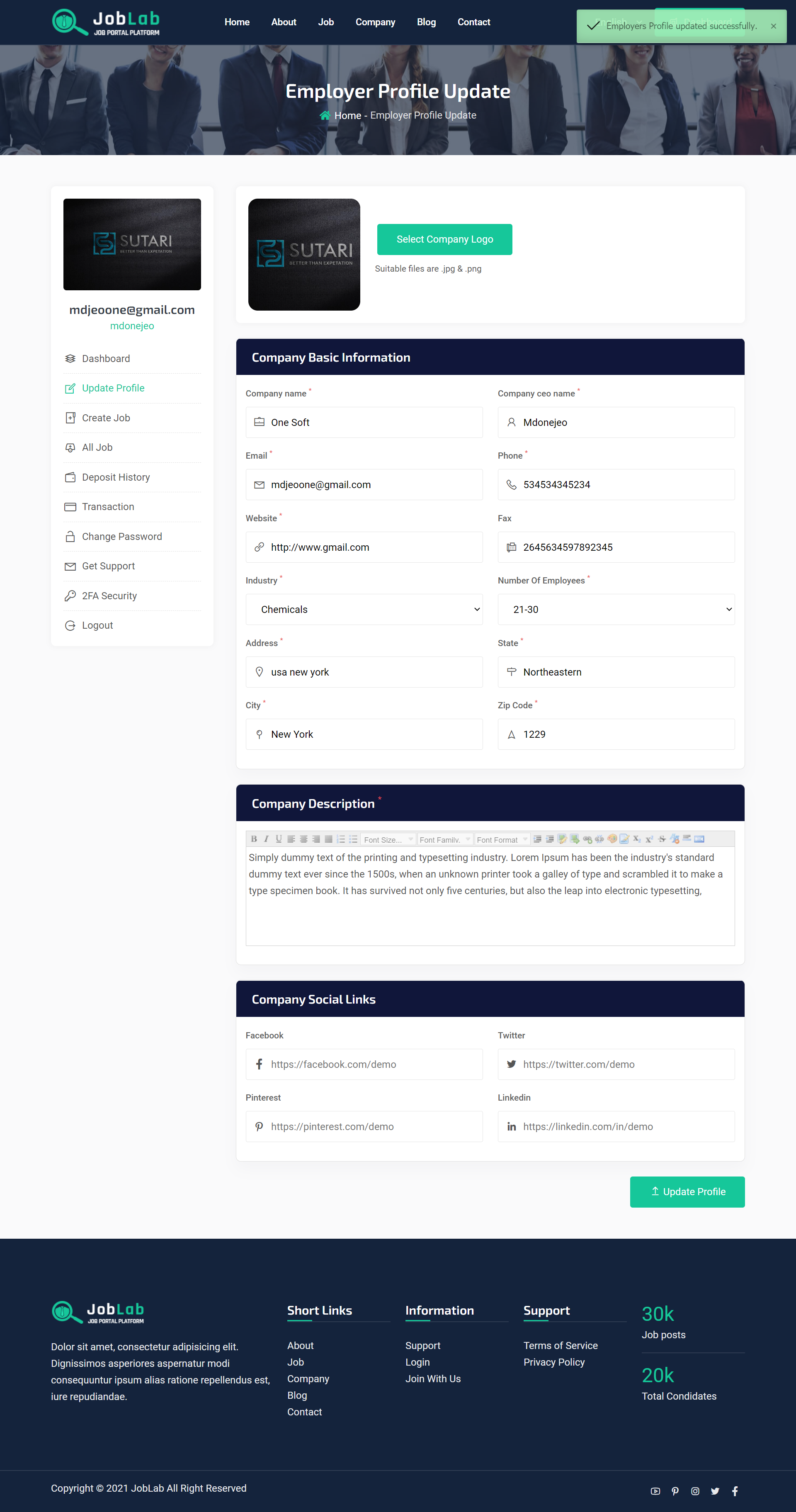JobLab - Job Portal Platform by ViserLab | CodeCanyon