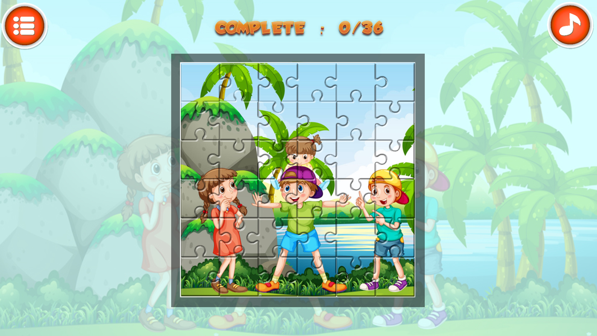 Playing Kids Jigsaw Puzzle Game (Construct 3 | C3P | HTML5) 20 Levels ...
