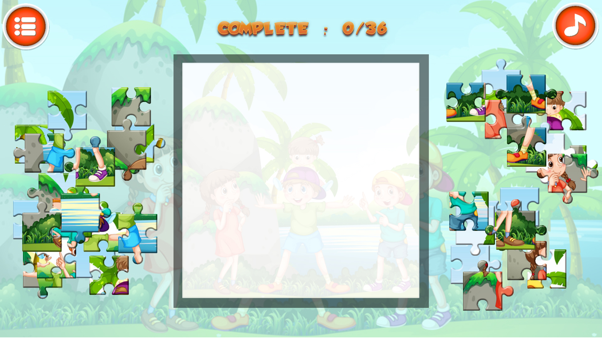 Playing Kids Jigsaw Puzzle Game (Construct 3 | C3P | HTML5) 20 Levels ...