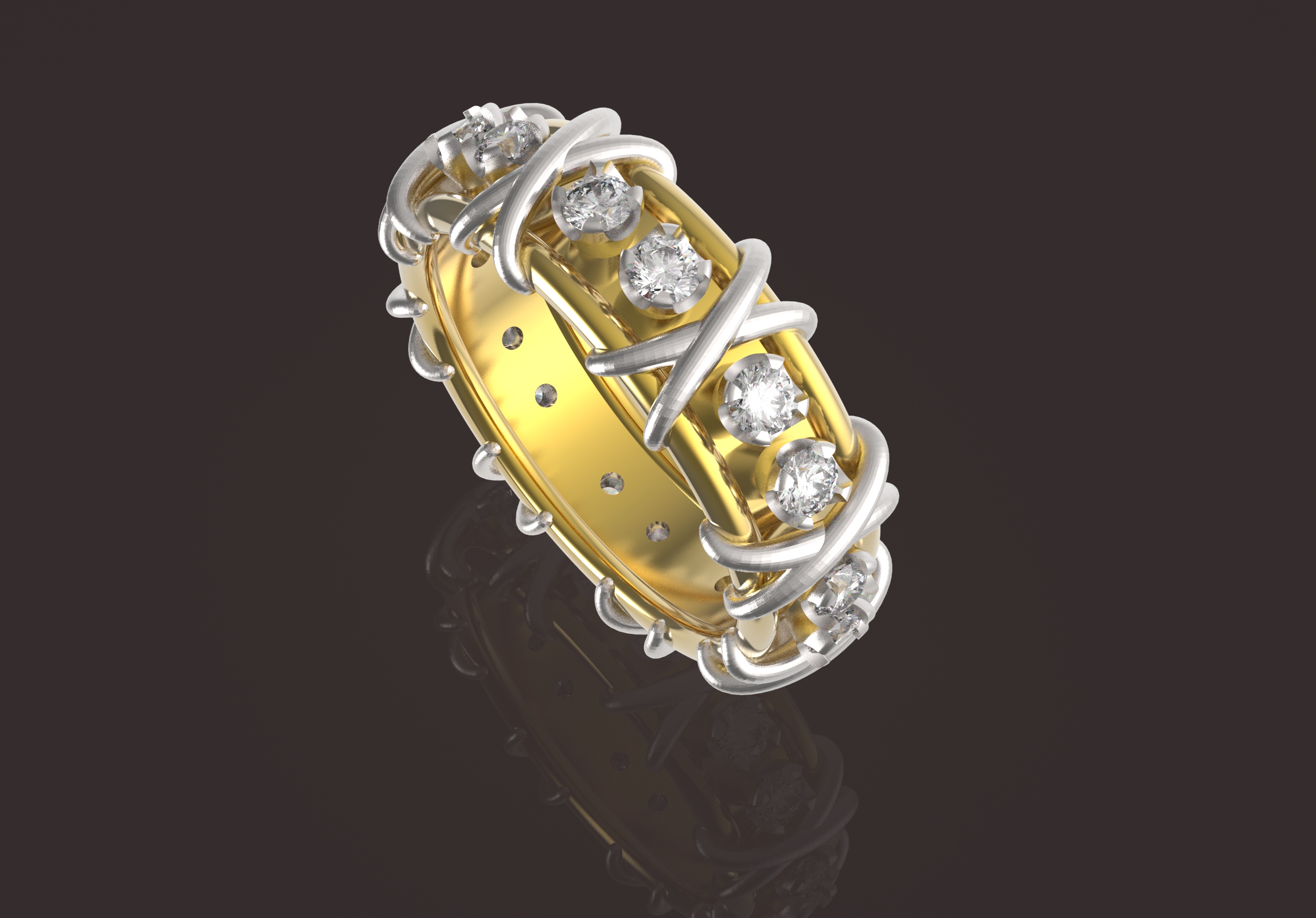 Beautiful female ring 3D print model by papcarlo | 3DOcean