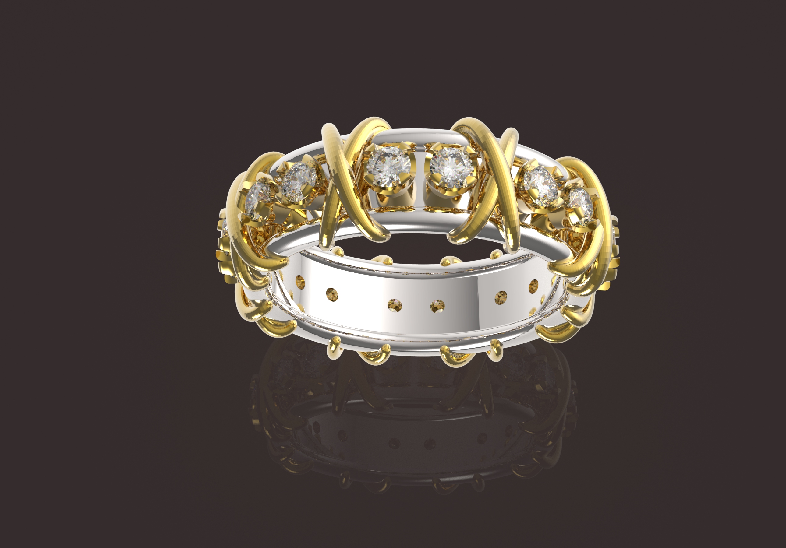 Beautiful female ring 3D print model by papcarlo | 3DOcean