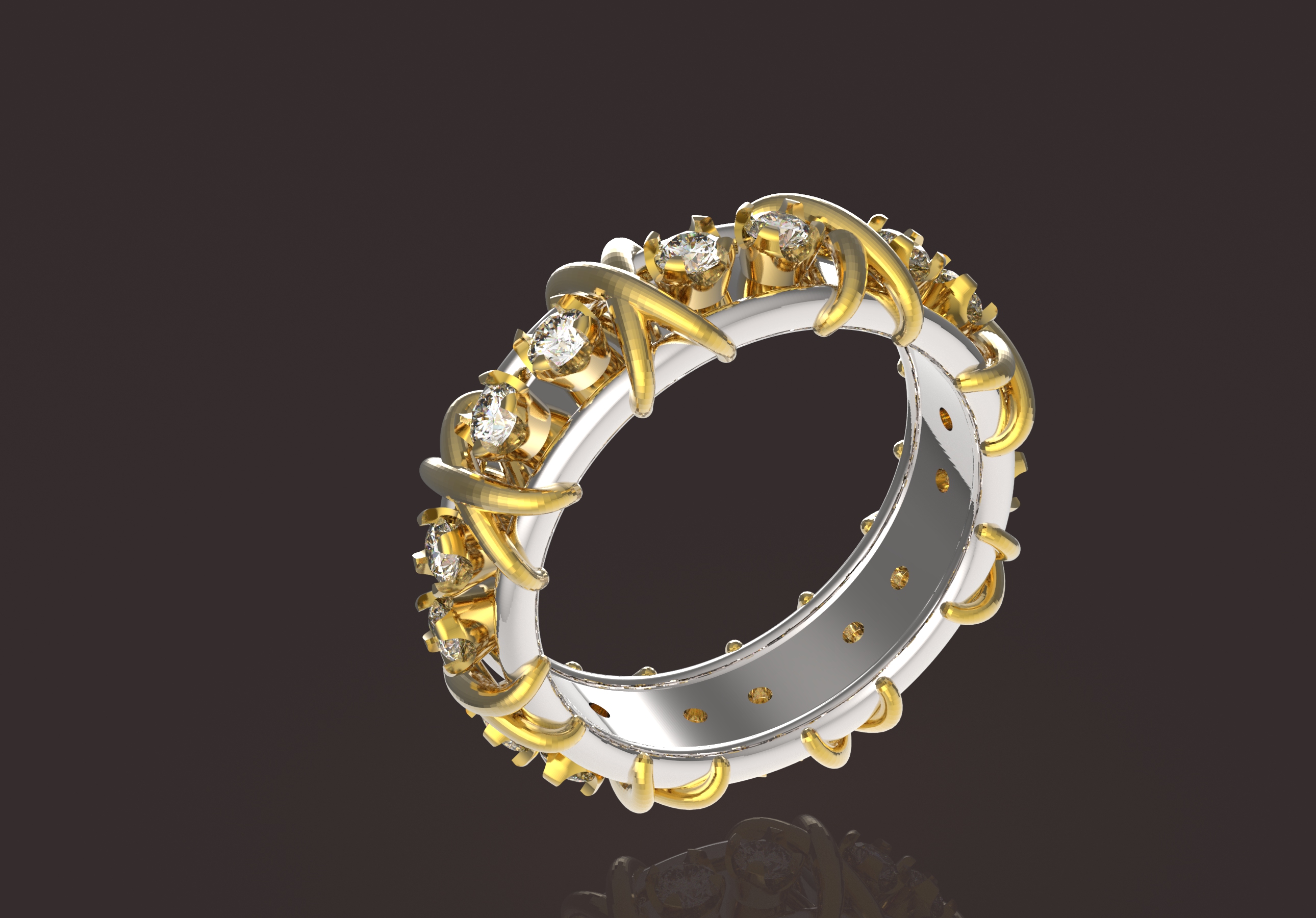 Beautiful female ring 3D print model by papcarlo | 3DOcean