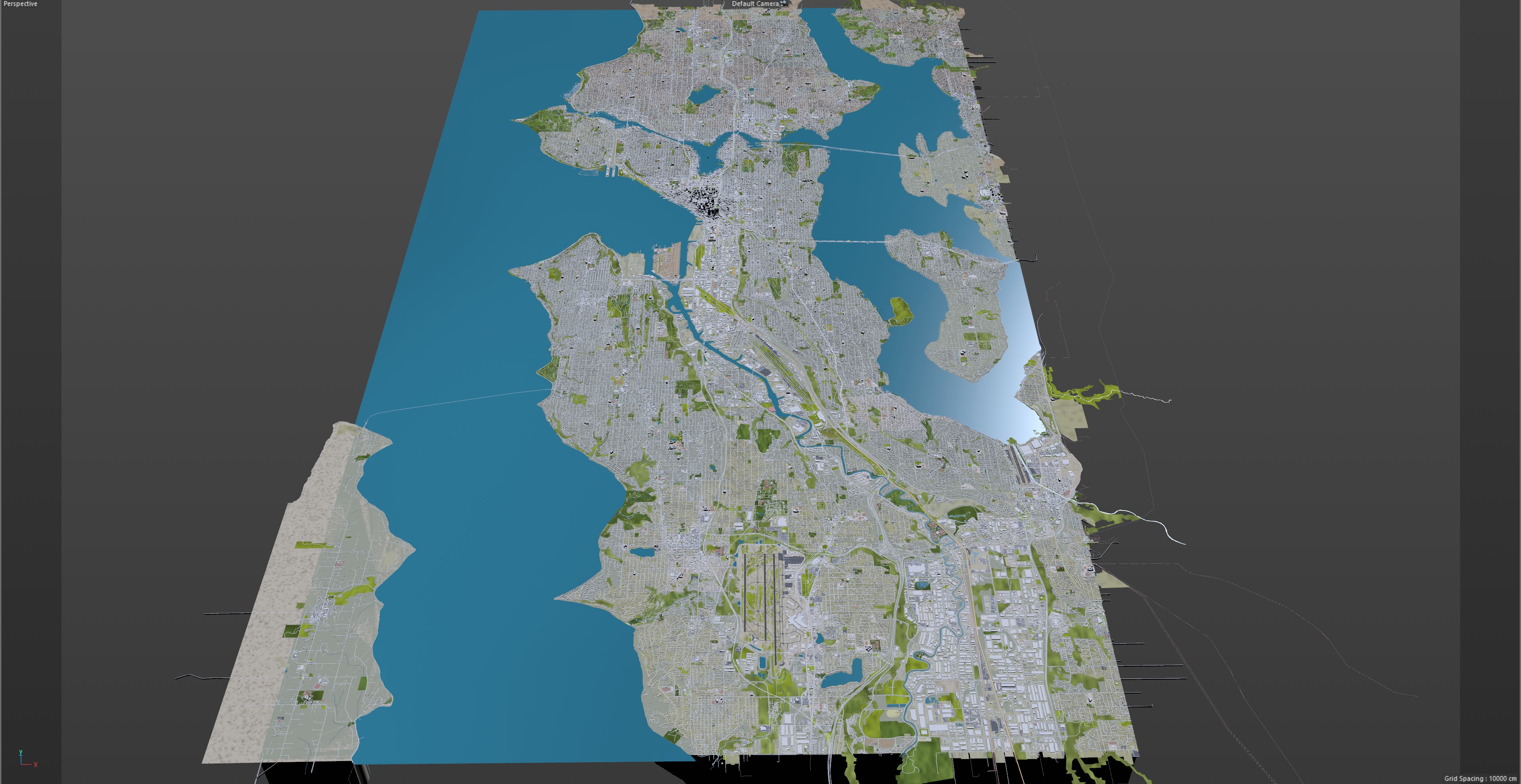 Seattle City Washington 3D model 55km by TurboCG | 3DOcean