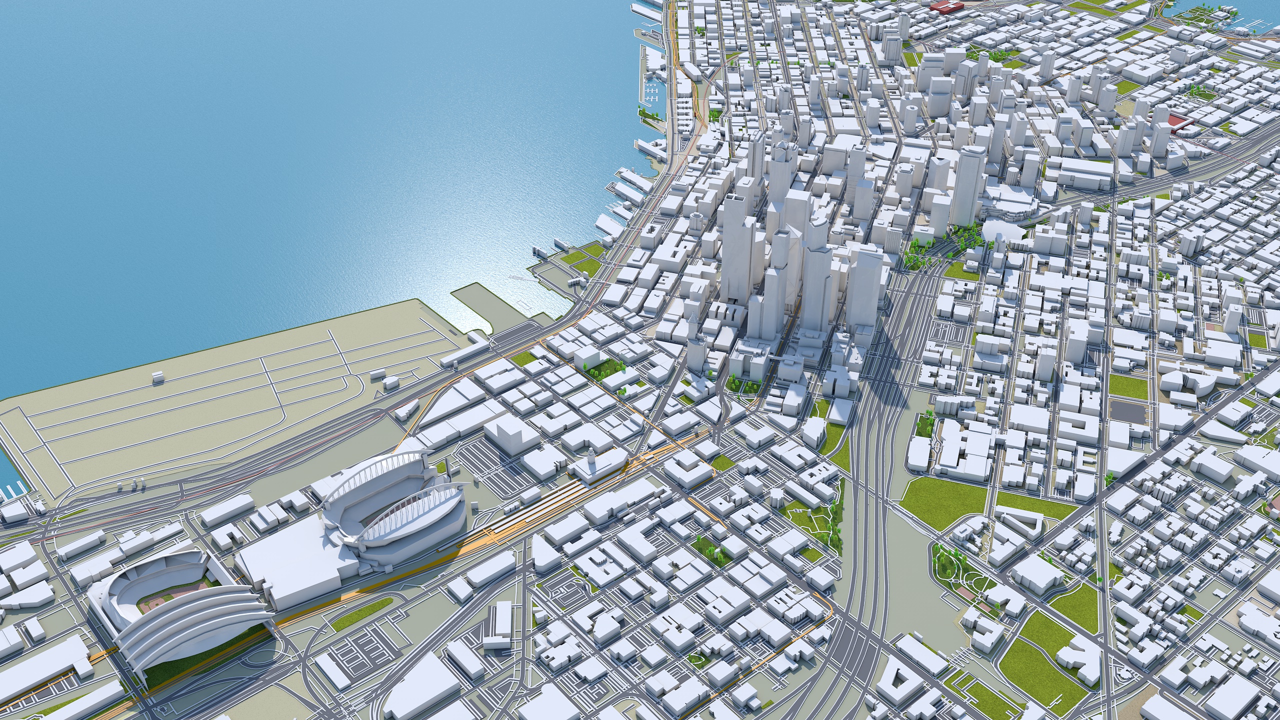 Seattle City Washington 3D model 55km by TurboCG | 3DOcean