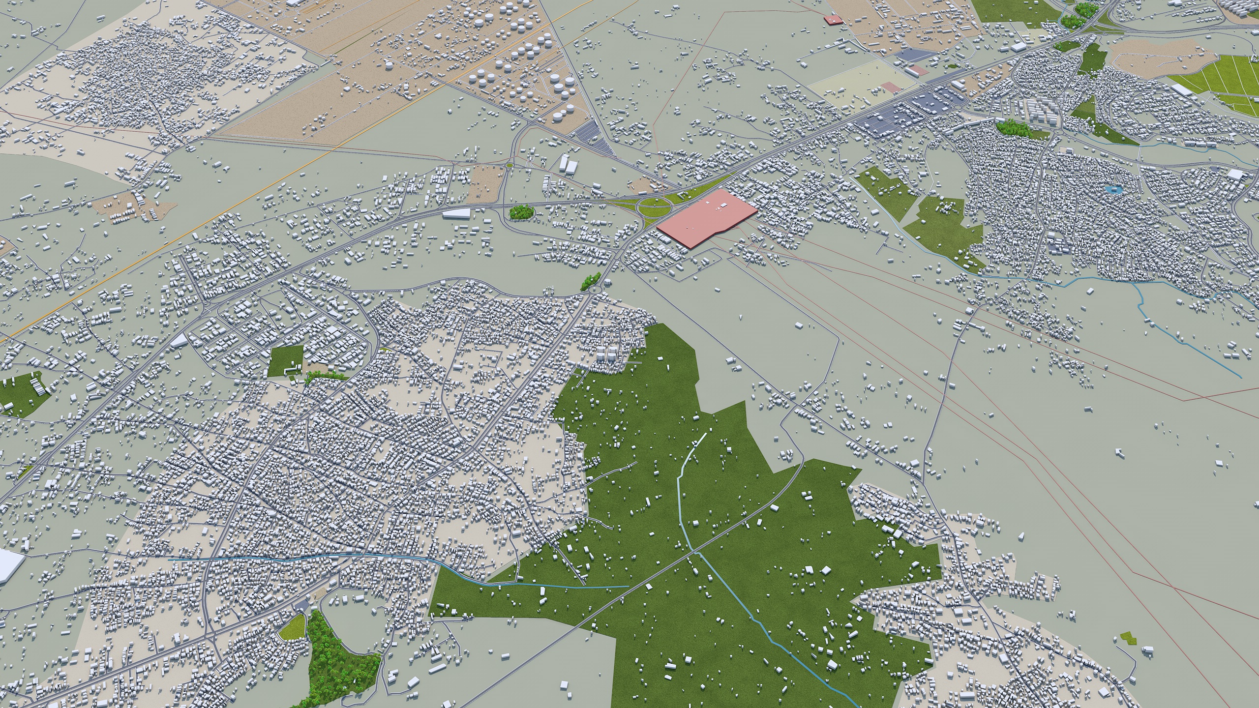 Tabriz City Iran 3D Model 50km by TurboCG | 3DOcean