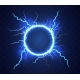 Realistic Circle of Thunder Storm Lightnings, Vectors | GraphicRiver