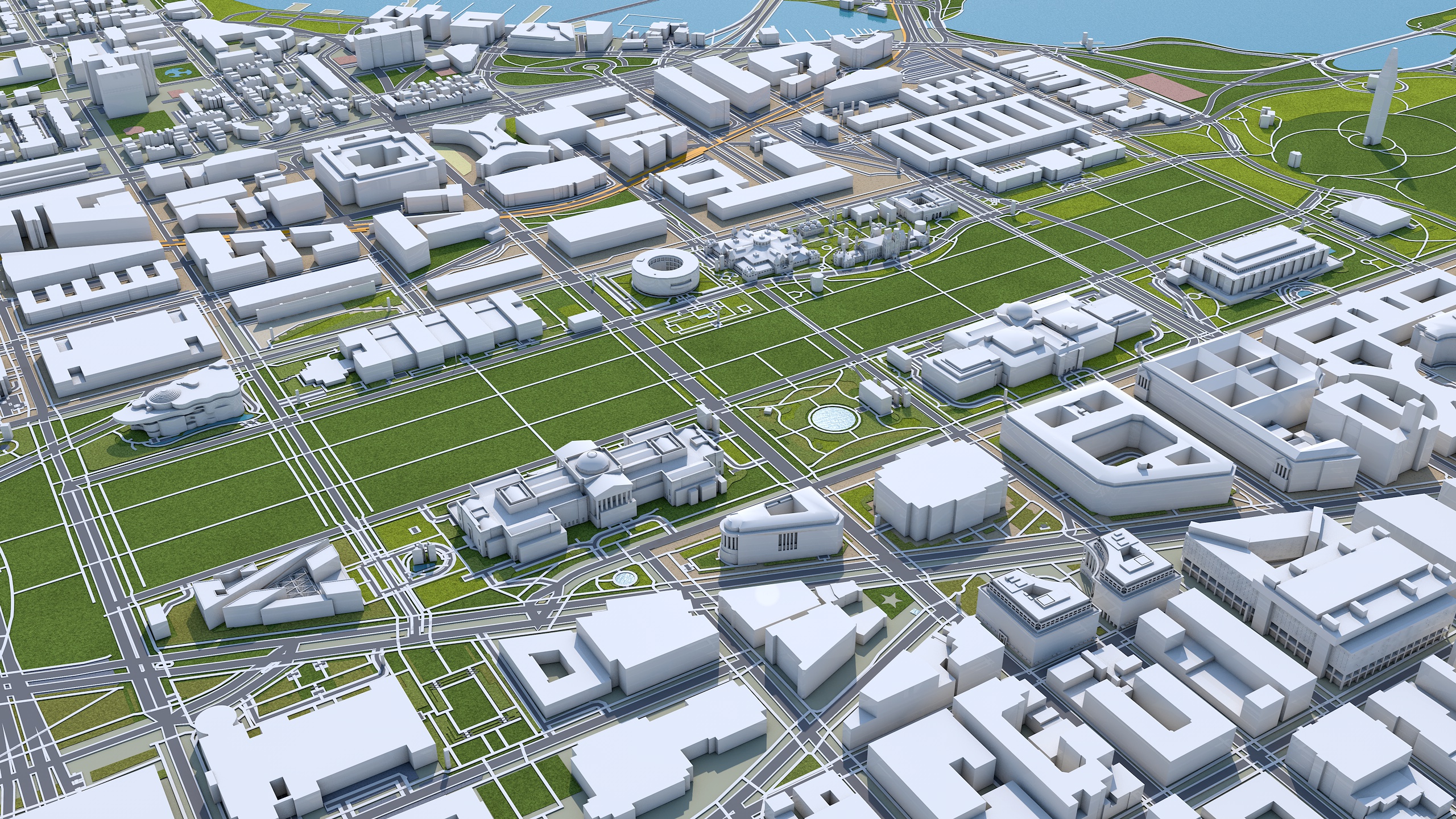 Washington City DC 3D Model 20km by TurboCG | 3DOcean