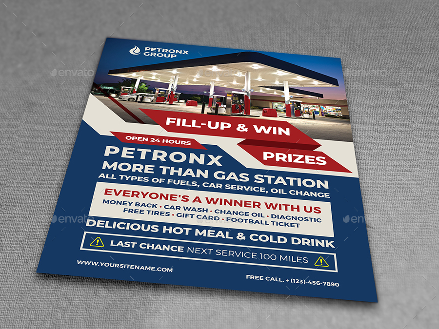Gas Station Flyer Template Vol.4, Print Templates | GraphicRiver