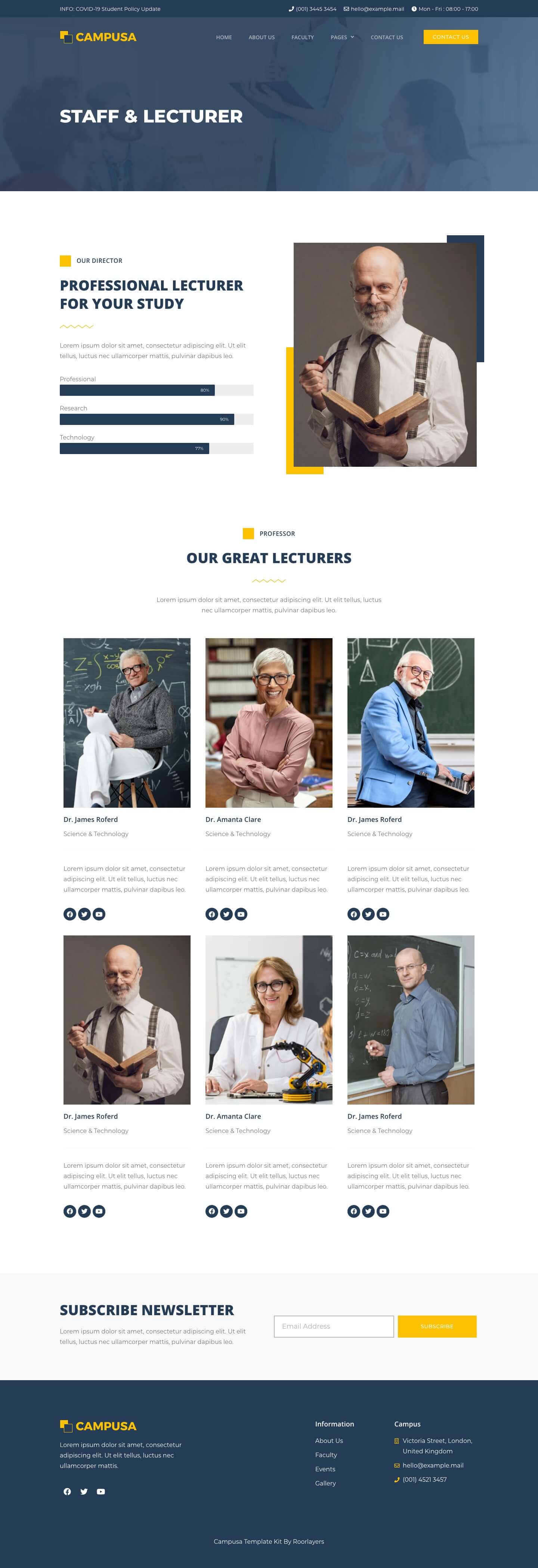 Campusa - University & School Elementor Template Kit by rootlayers