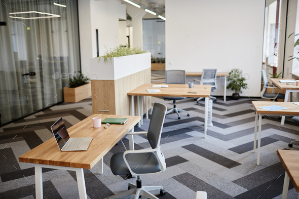 Workspace in Empty Office Stock Photo by seventyfourimages | PhotoDune