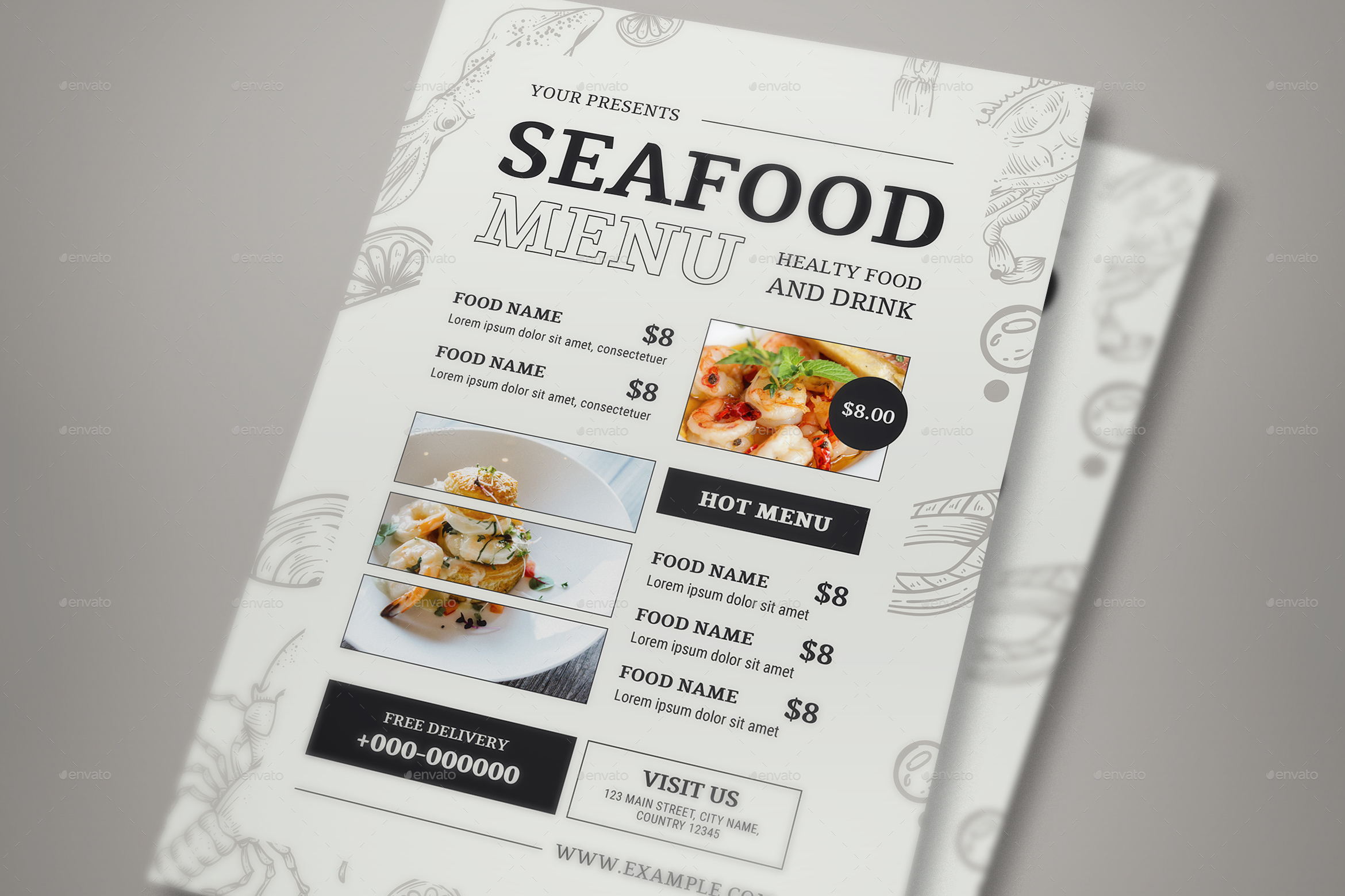 Food Menu Flyer Set, Print Templates | GraphicRiver