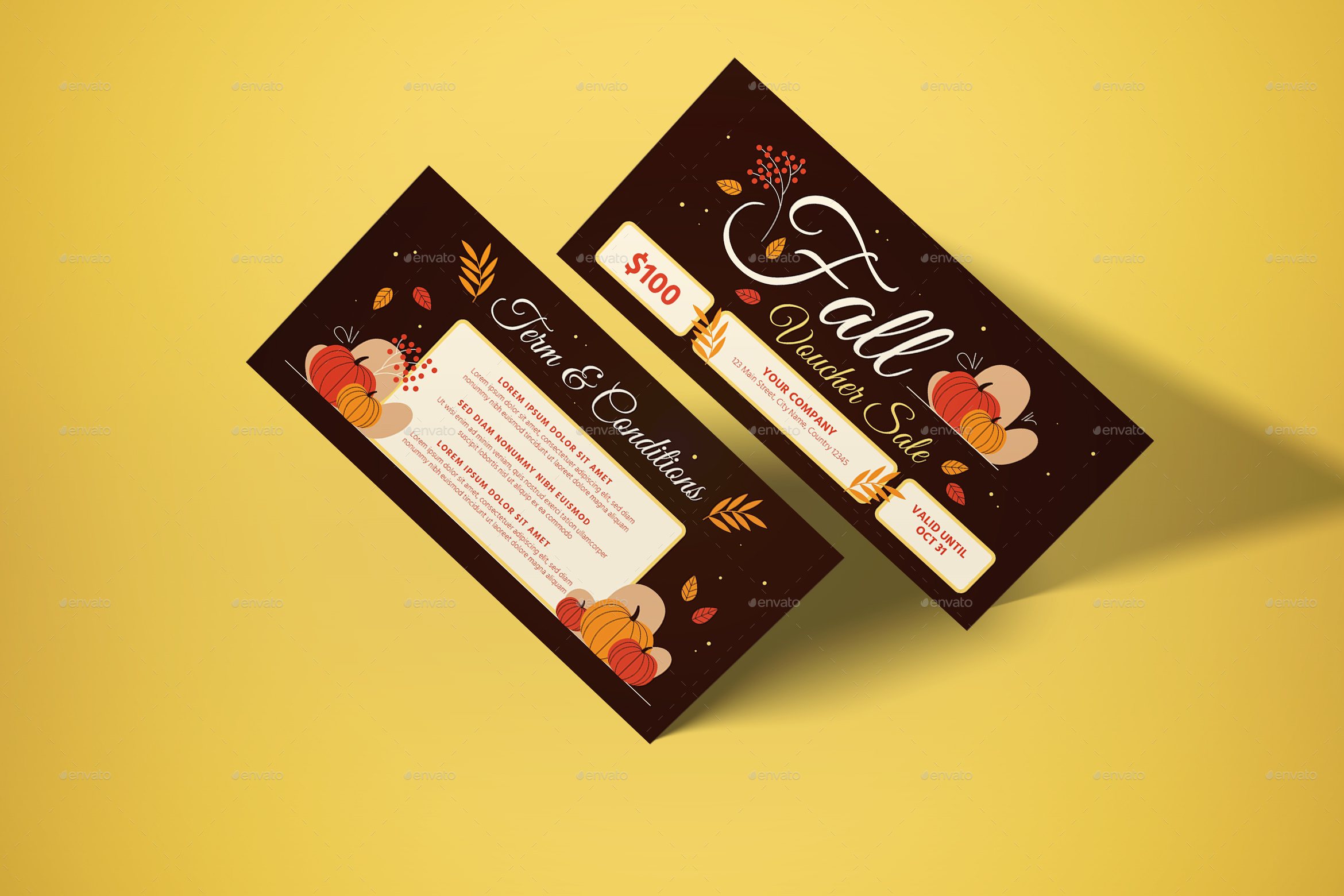 Voucher Fall Sale, Print Templates | GraphicRiver