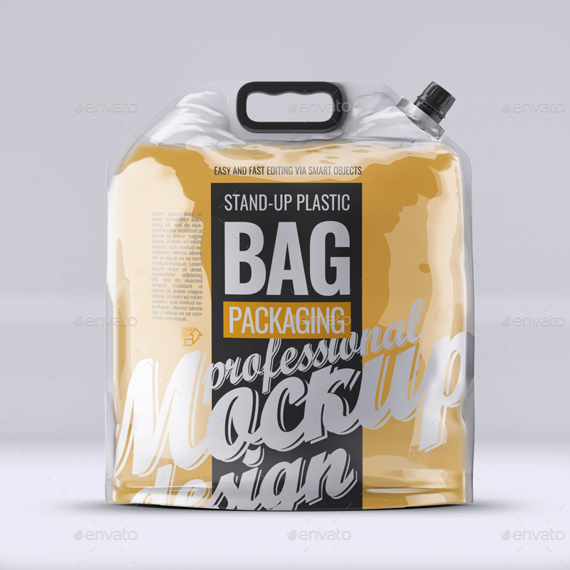 Stand-up Plastic Packaging Bag Mock-Up, Graphics | GraphicRiver