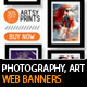 Art & Photography Web Banner Templates, Web Elements | GraphicRiver
