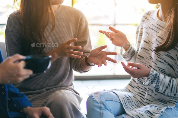 People sitting and talking together Stock Photo by Farknot | PhotoDune
