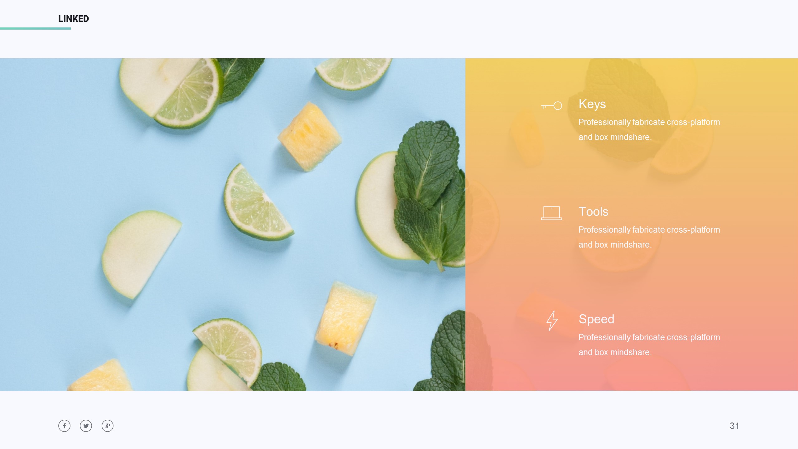 Linked Minimal Powerpoint Template, Presentation Templates | GraphicRiver