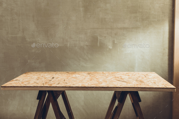 Wooden table top background texture. Wood tabletop front view with ...