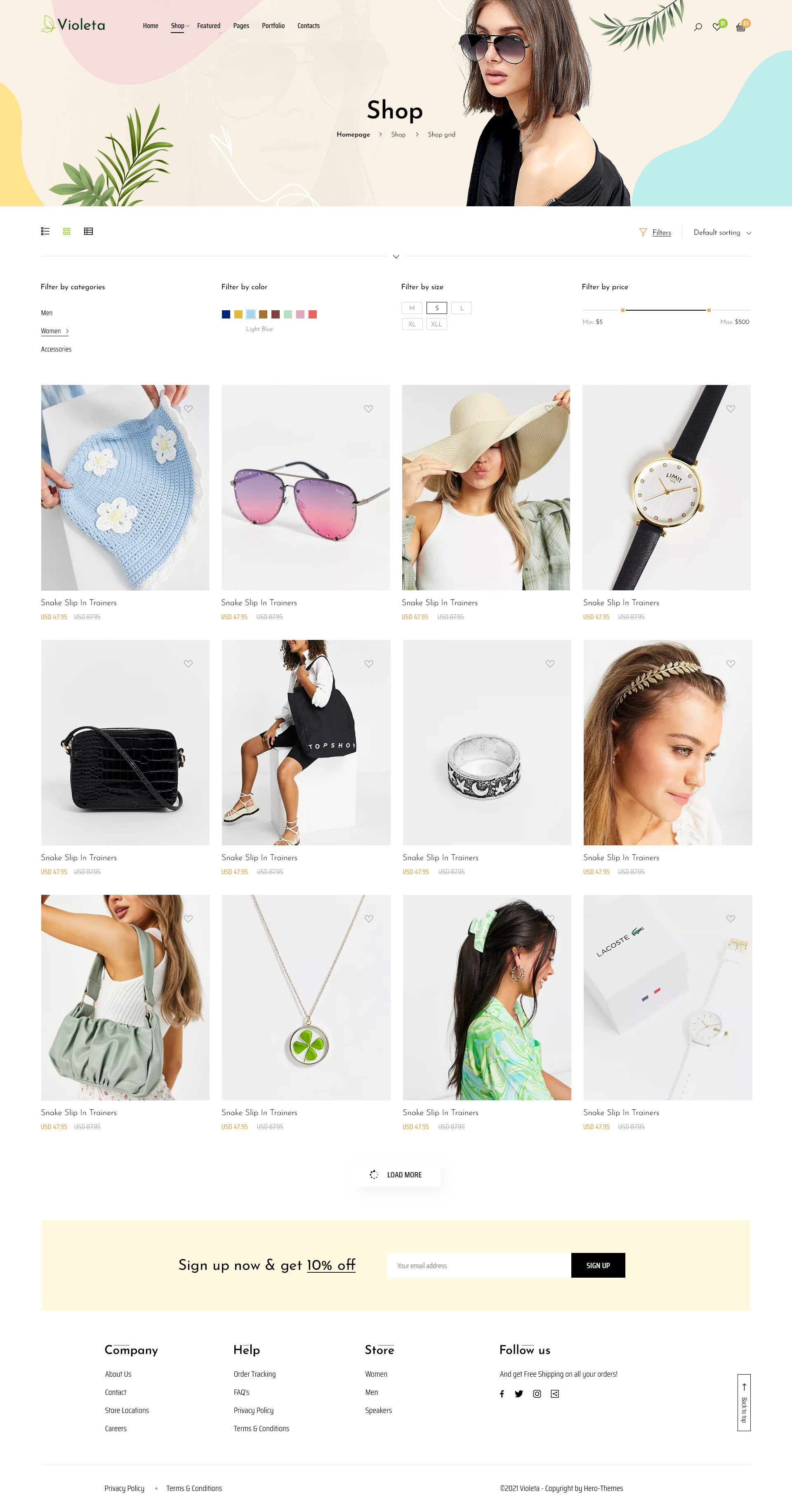 Violeta - Minimal Shop PSD Template by Hero-Themes | ThemeForest