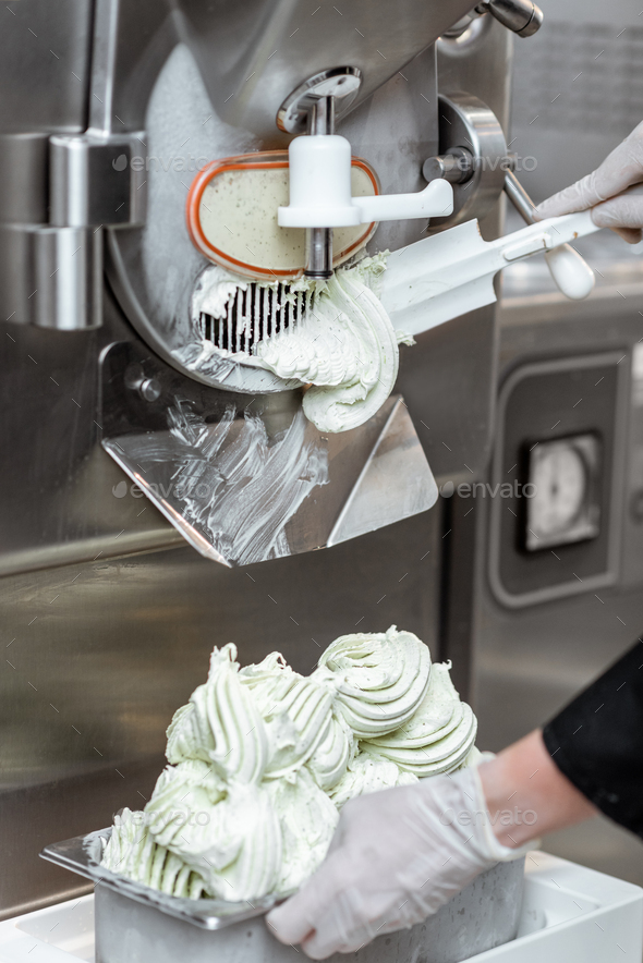 A process of ice cream production Stock Photo by RossHelen | PhotoDune