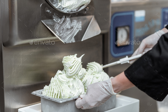 A process of ice cream production Stock Photo by RossHelen | PhotoDune