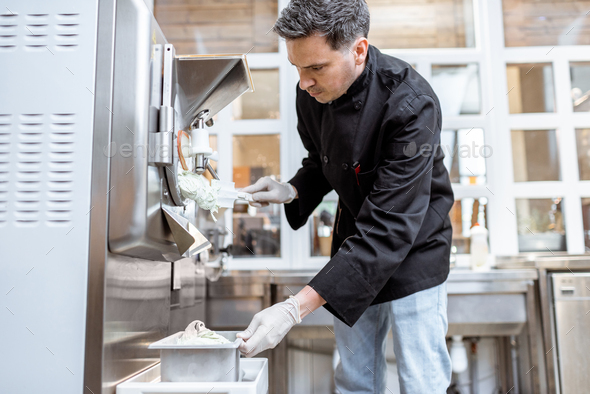 Chef making ice cream Stock Photo by RossHelen | PhotoDune