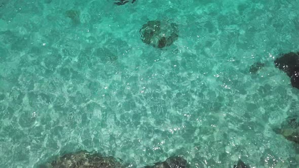 Sea Surface Ripple at Sunlight with Transparent Clear Water and Visible ...