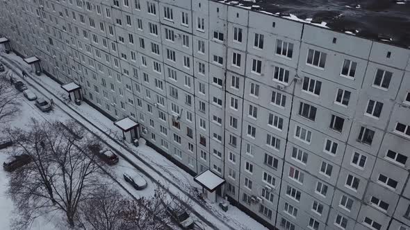 Ordinary Old Soviet Building in Russian Town, Stock Footage | VideoHive
