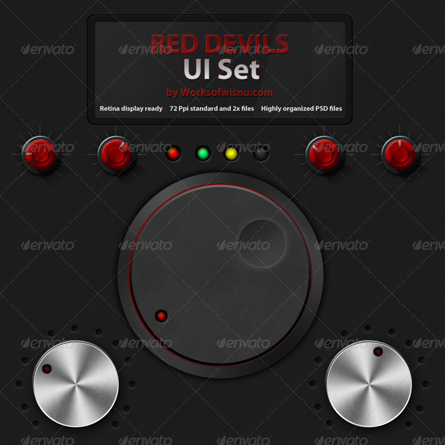 Red Devils - Retina User Interface Kit, Web Elements | GraphicRiver