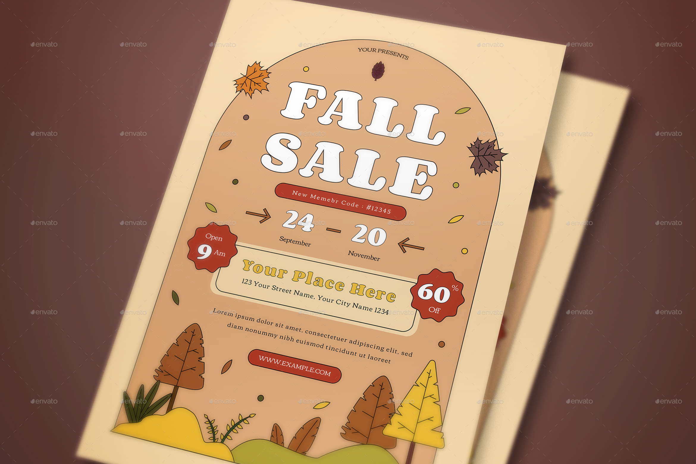 Fall Sale Flyer Set, Print Templates | GraphicRiver
