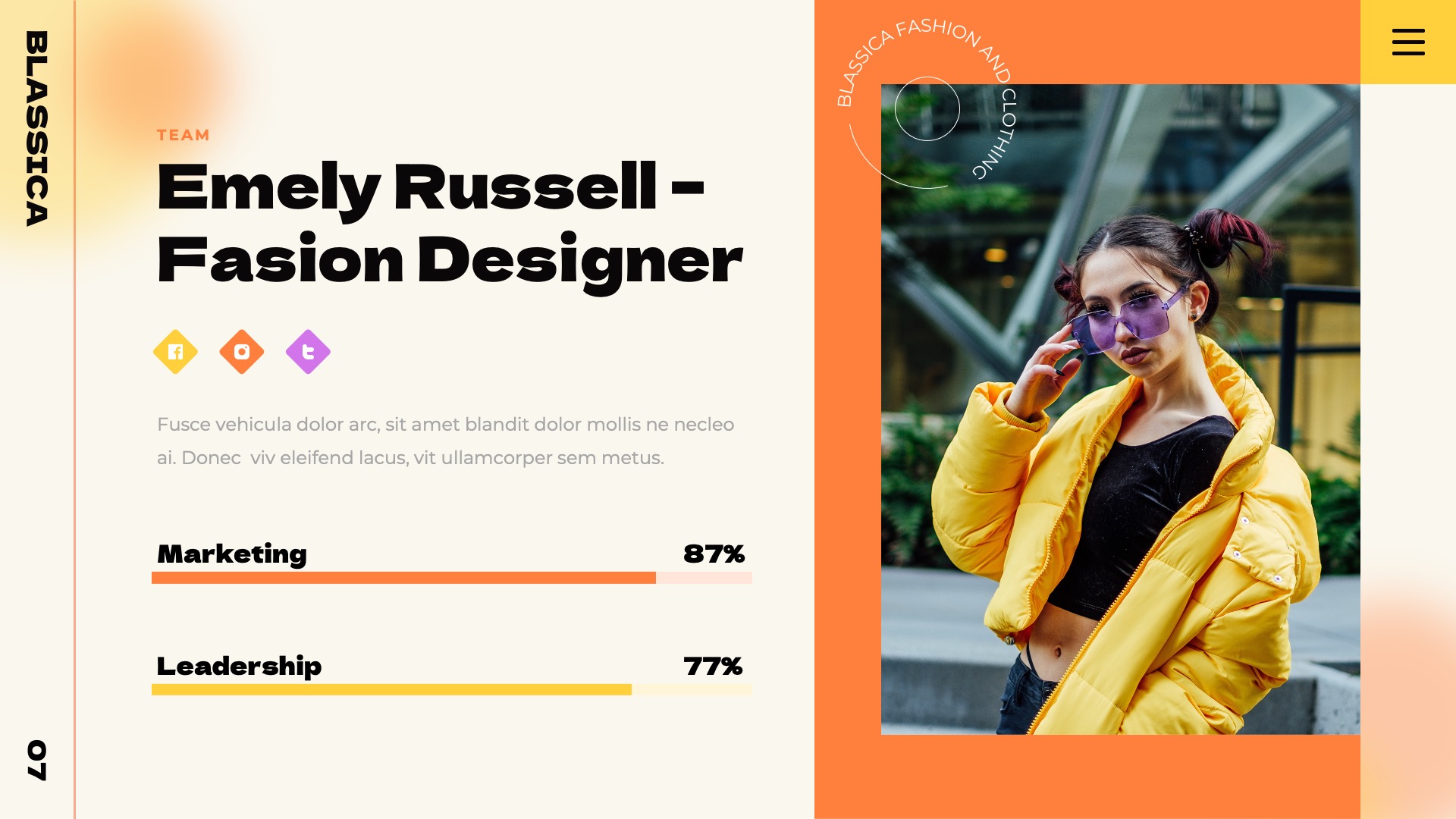 BLASSICA - Fashion & Clothing Powerpoint Template, Presentation Templates