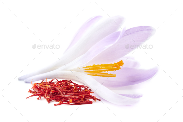 Saffron flowers with pistil Stock Photo by Dionisvero | PhotoDune