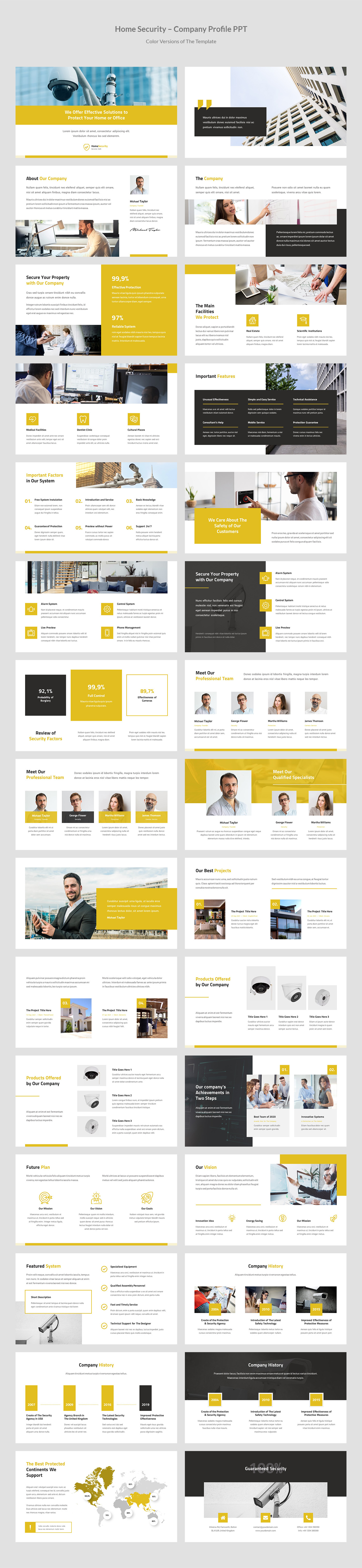 Home Security – Company Profile PPT, Presentation Templates | GraphicRiver