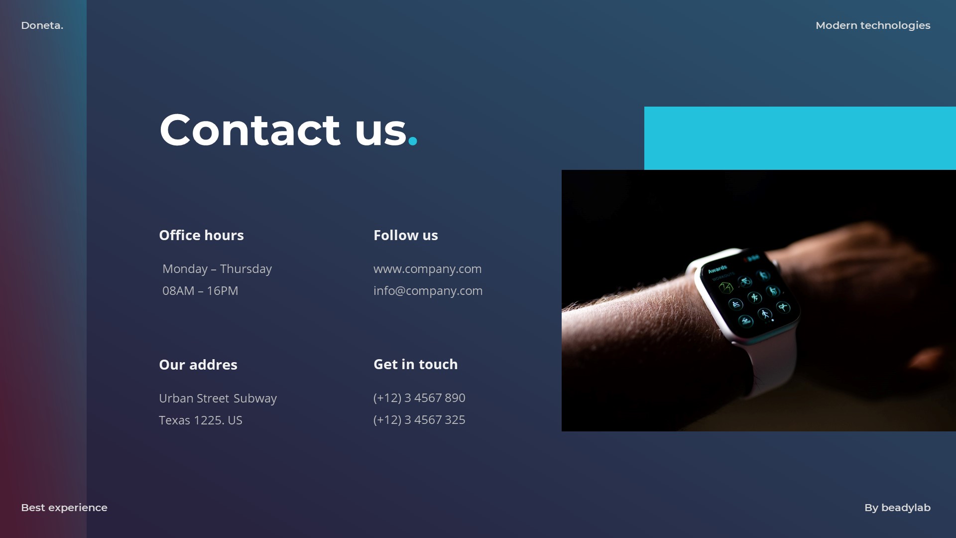 Doneta - Smartwatch PowerPoint Template, Presentation Templates ...