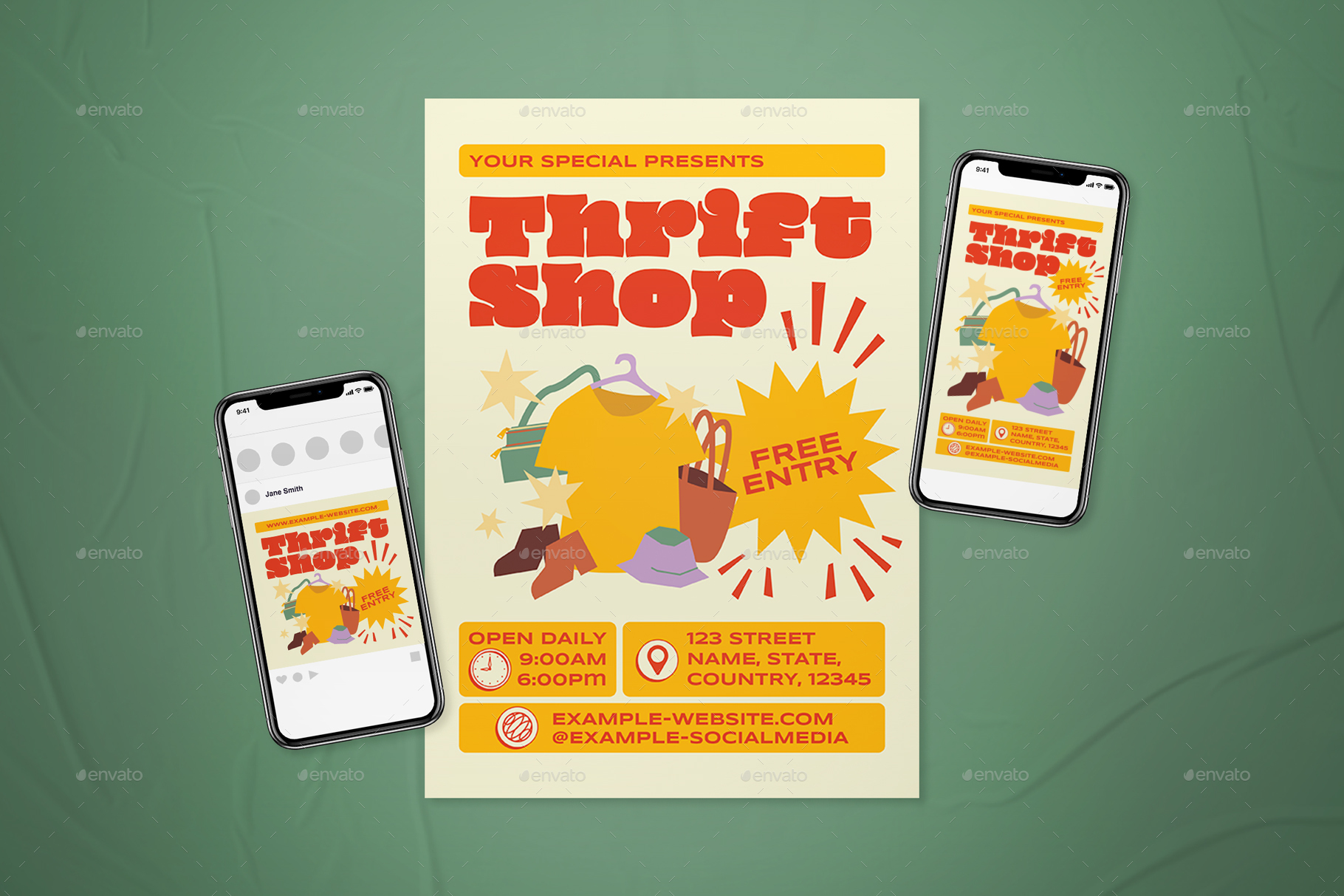 Thrift Shop Flyer Set, Print Templates | GraphicRiver