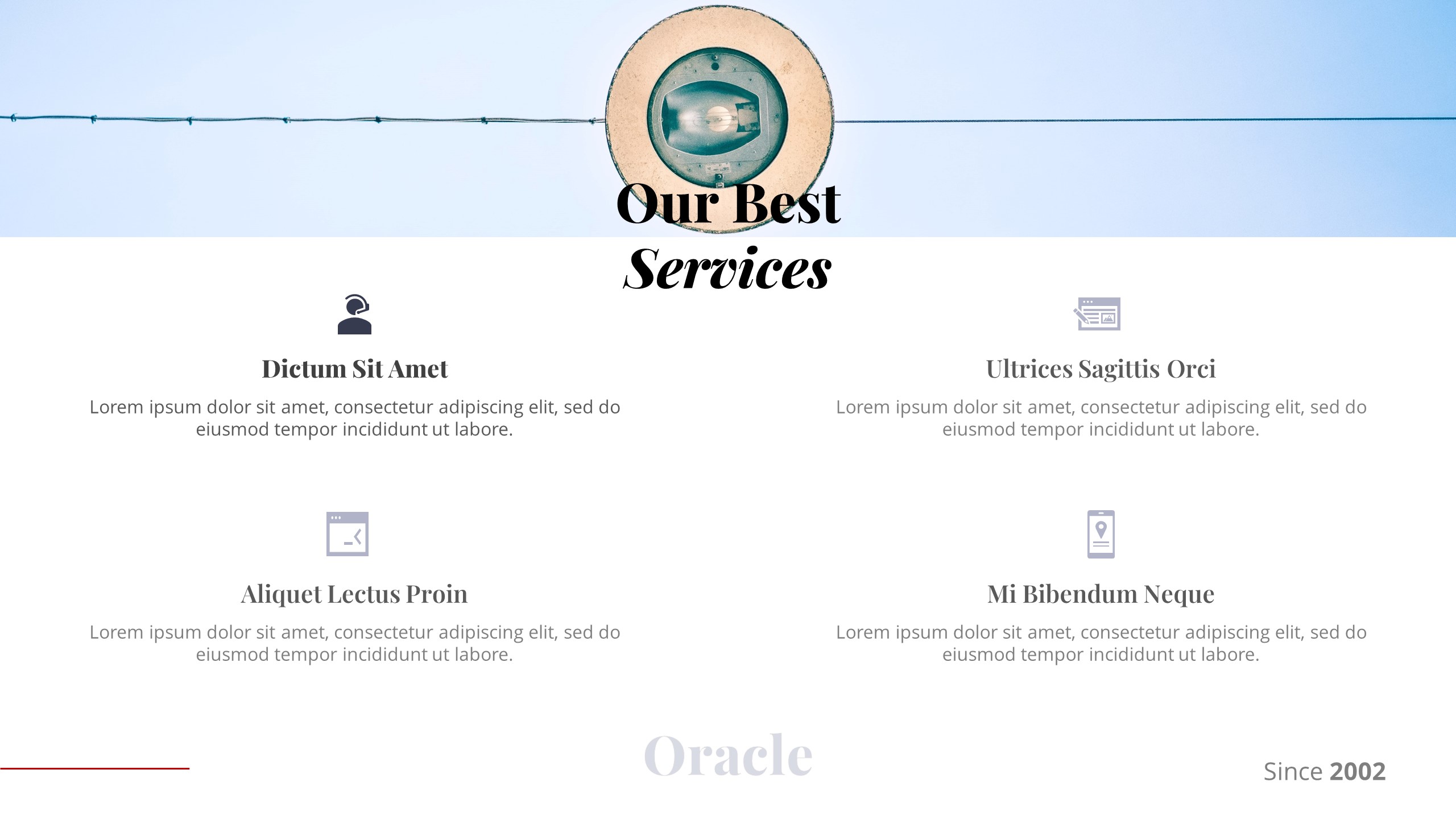 Oracle - Minimal Presentation PowerPoint Template, Presentation Templates