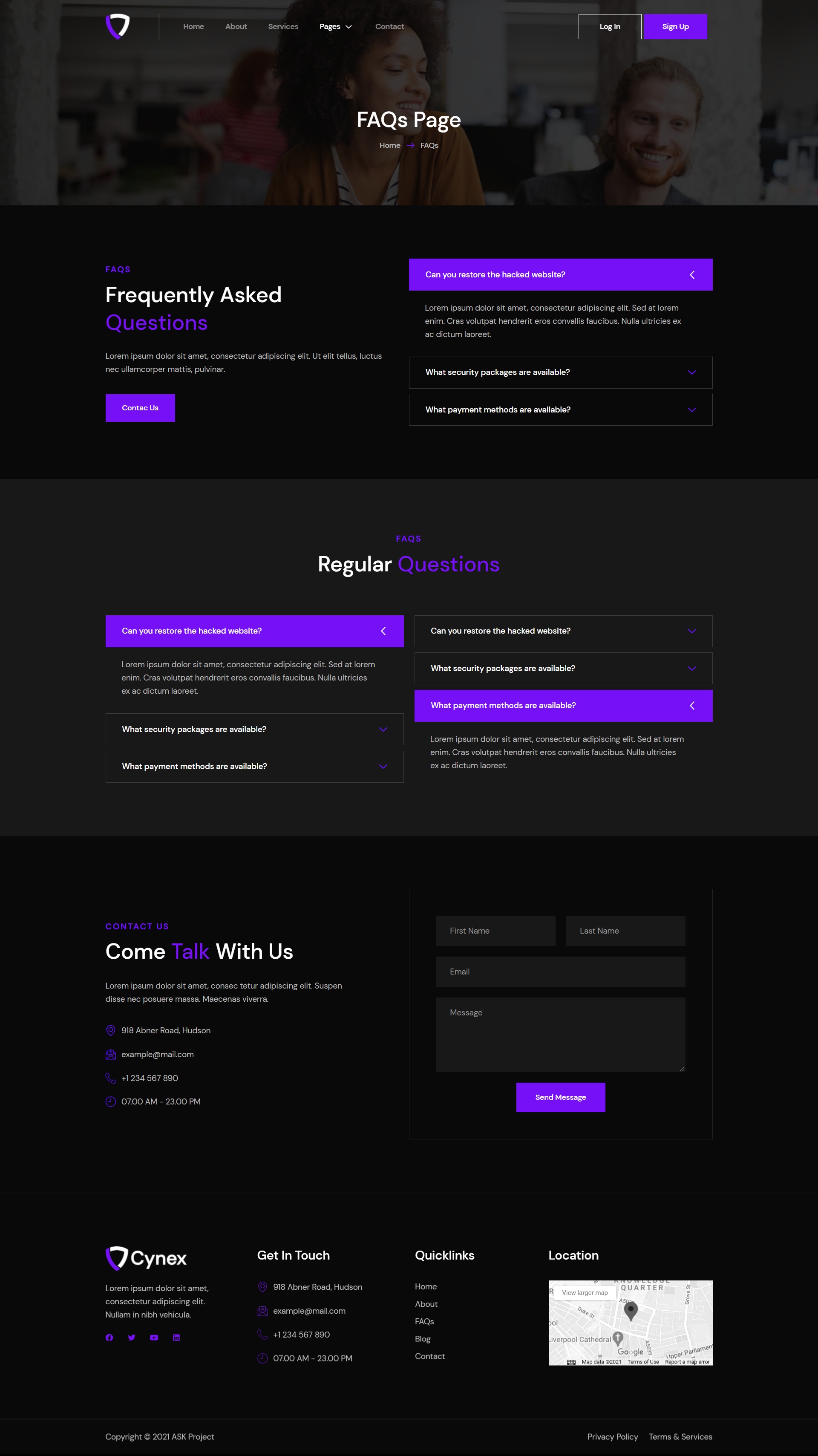 Cynex - Cyber Security Services Company Elementor Template Kit by ...