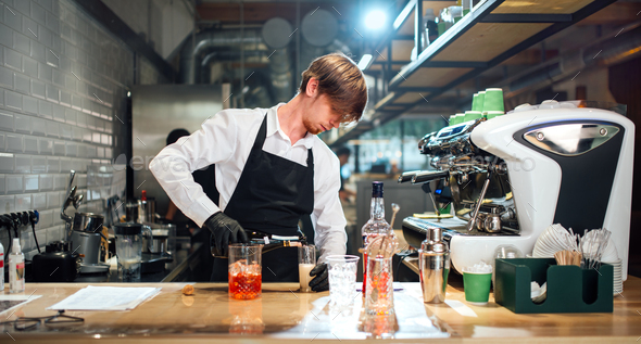 Professional cocktail preparation process. Stock Photo by Artranq ...