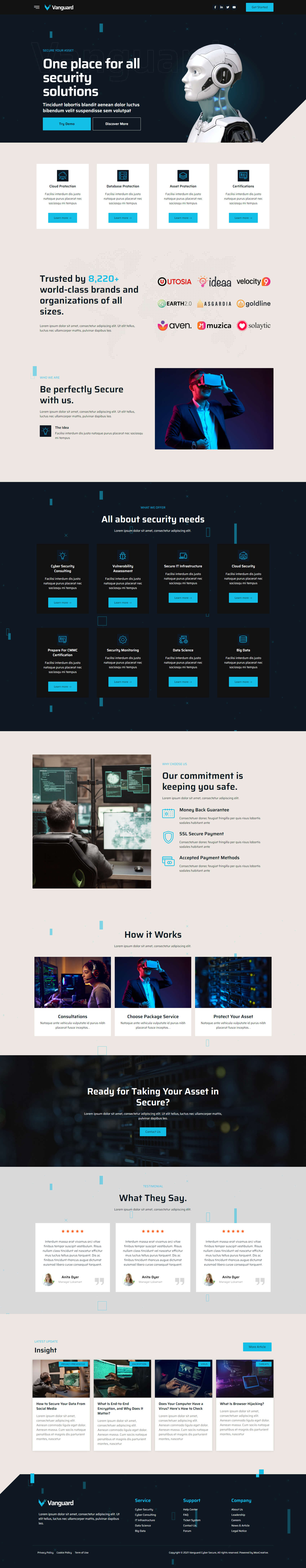 Vanguard - Cyber Security Service Elementor Template Kit by moxcreative