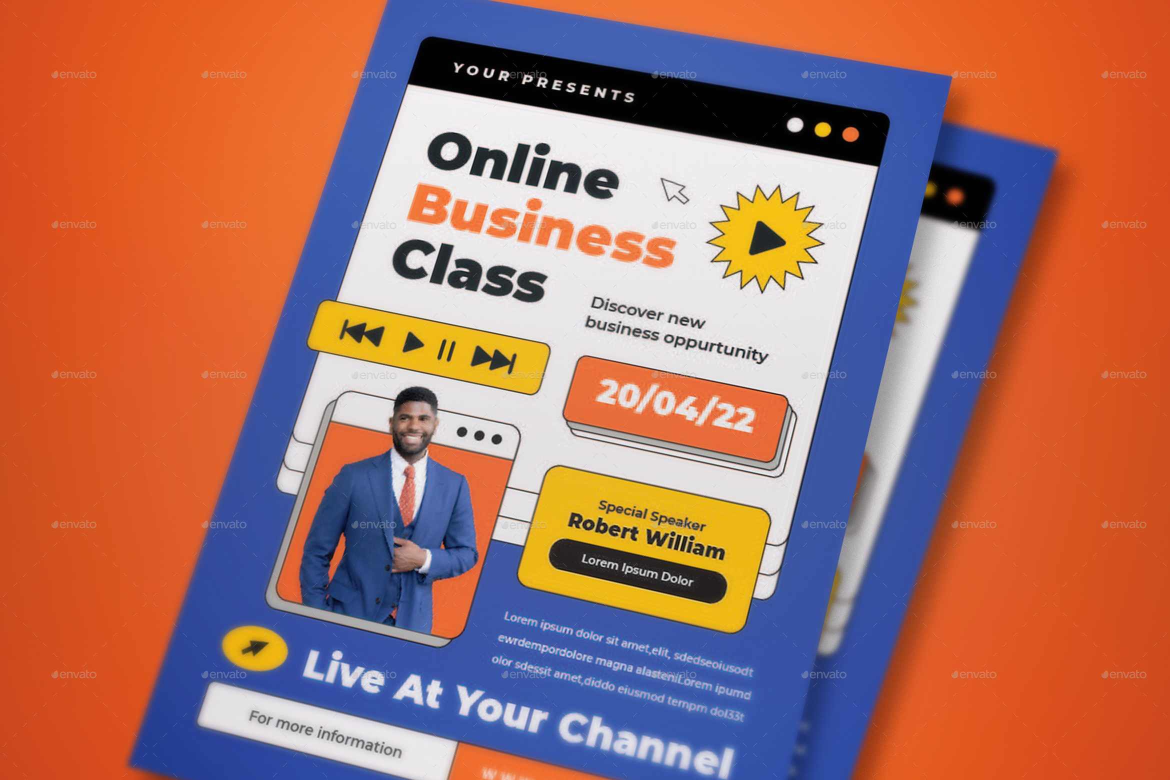 Online Business Class Flyer Set, Print Templates | GraphicRiver